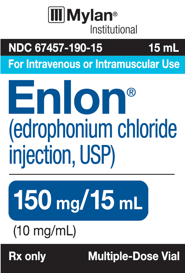 ENLON®* (edrophonium chloride injection, USP) (EnlonTensilon) 150 mg15 ...