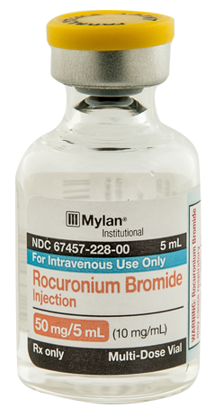 ROCURONIUM BROMIDE Injection (Zemuron) 50 mg5 mL 10 mgmL100 mg10 mL 10 ...